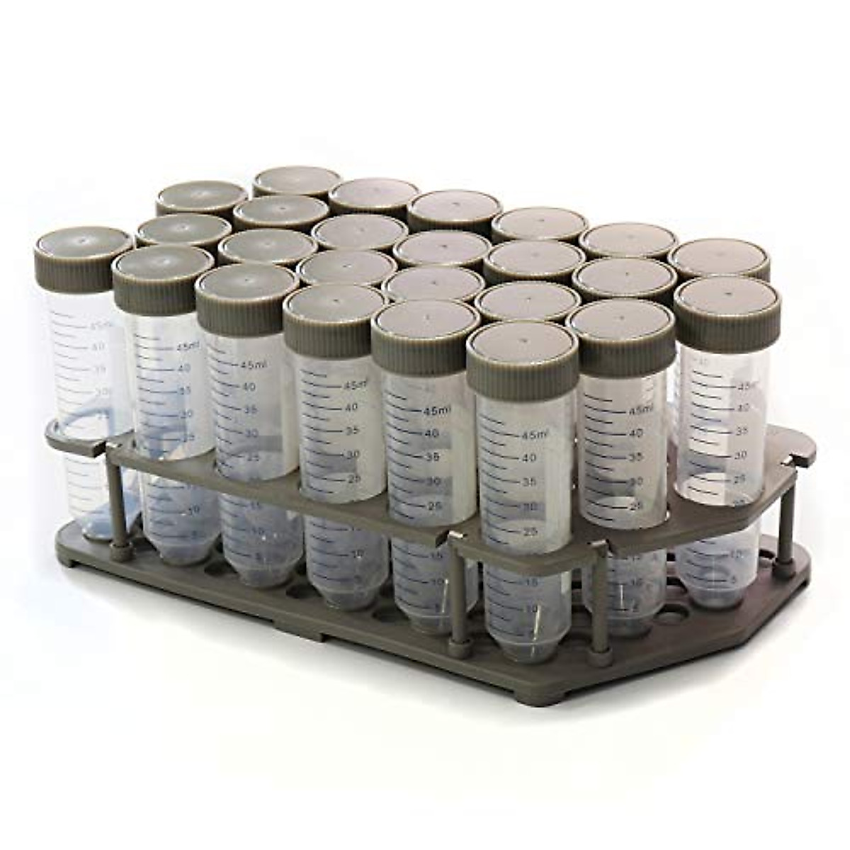 ULAB Scientific Autoclavable 50ml Conical Centrifuge Tubes Sterilized with PP Racks, Falcon Tubes, Vol.50ml 30x115mm, Blue Printed Graduated Marks, Assembled Leak-Proof Screw Cap, Pack of 25, UCT1002