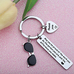 SEIRAA Security Guard Gift You Make a Difference Keychain Appreciation Thank You Gift for Safety Officer Security Officer (Security Guard keychain)