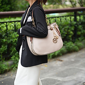 MKF Collection Tote Handbag with Wristlet Wallet, Vegan Leather Crossover Women’s Shoulder bag Purse