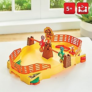 EPOCH Super Mario Fireball Stadium - 2-Player Tabletop Action Game for Ages 5+ - Includes Bowser’s Tower, Double-Sided Targets, and Mario & Luigi Collectible Action Figures