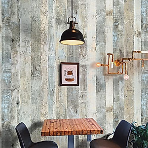 Wood Contact Paper Wood Shiplap Wallpaper Peel and Stick Wood Wallpaper Wood Grain Contact Paper for Cabinets Self-Adhesive Removable Wallpaper Wood Plank Wallpaper Rustic Wood Panel 15.7“ × 78.7“