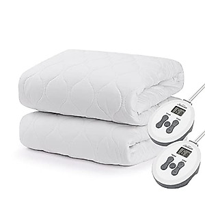 Sunbeam Restful Quilted Water Resistant Heated Mattress Pad - King