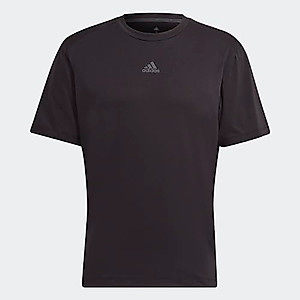 adidas Men's AEROREADY Yoga Tee, Black/Grey, Small