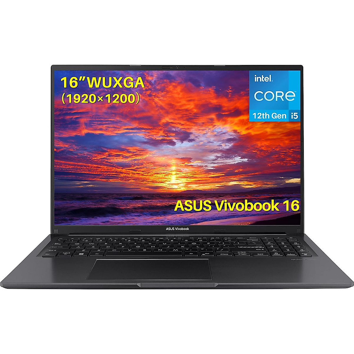 ASUS 2023 Newest Vivobook 16 Laptop, 16” WUXGA (1920x1200) 16:10 Laptop, Intel Core i5-1235U CPU, 16GB RAM, 512GB SSD, Intel UHD Graphics, Wi-Fi, Business & Student, Windows 11 Home, Indie Black