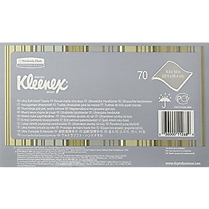 Kimberly Clark 11268 Kleenex Hand Towels Premium Ultra Soft, Pop-Up Box, White (1 Individual Box of 70 Sheets)