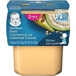 Gerber Baby Food, 2nd Foods, Pear Cinnamon with Cereal 8 Ounce (Pack of 8)