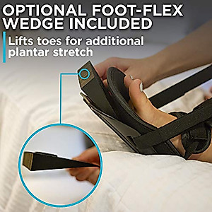 BraceAbility Sleeping Stretch Boot - Plantar Fasciitis Night Foot Splint Adjustable Achilles Tendonitis Brace for Fascia, Tendon and Calf Stretching, Heel and Bone Spur, Arch Pain Treatment (Medium)