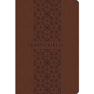Santa Biblia NTV, Edición compacta, letra grande (SentiPiel, Café, Letra Roja) (Spanish Edition)