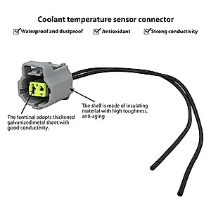 158-0421 Coolant Water Temperature Temp Sensor Connector Pigtail Fit for 2016 Toyota Tacoma SR5 Crew Cab Pickup 4-Door 2.7L
