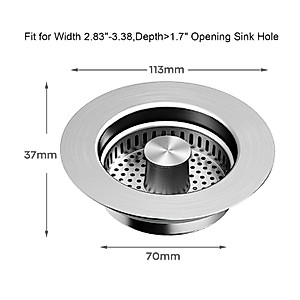 Tacarlha Premium Stainless Steel Sink Strainer - Versatile, Durable, and Eco-Friendly - Spring Core Design for Easy Water Control and Quick Drainage - Set of 1 or 2 for Kitchen Upgrade 2pcs