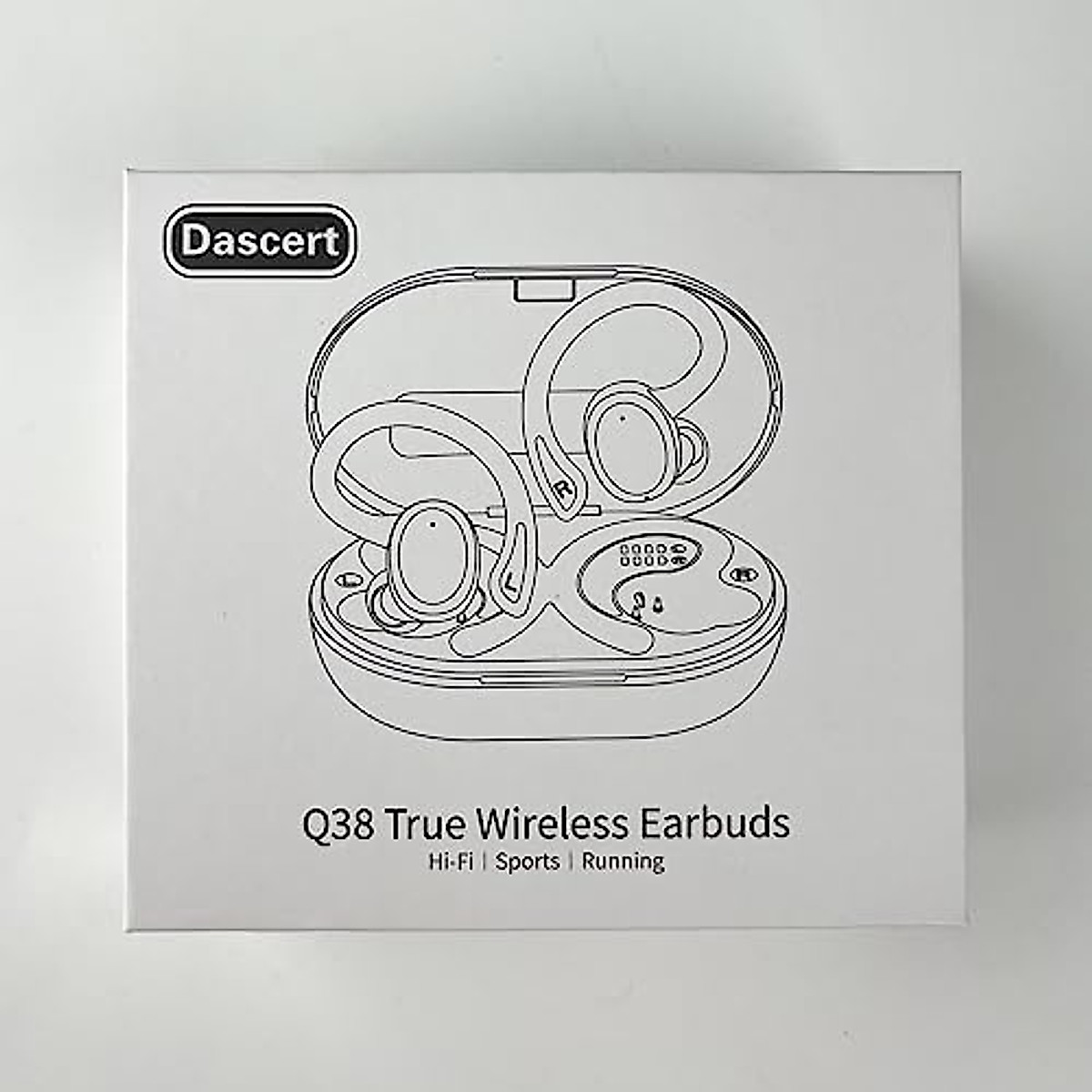 Wireless Earbud, Sport Bluetooth 5.3 Headphones with Earhooks Bluetooth Earbud in-Ear with Immersive Sound, Wireless Earphones IP7 Waterproof, Dual LED Display, 48H Playtime, Noise Cancelling, Running