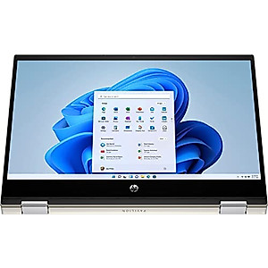 HP Pavilion 2-in-1 Convertible Business Laptop, 14'' FHD Touchscreen, Core i5-1155G7, Intel Iris Xe, 16GB RAM, 1TB SSD, Fingerprint, Bluetooth, Wi-Fi, Windows 11 Home, Gold, with 5ave Stylus Pen