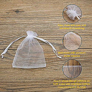 WenTao 100PCS Organza Gift Bags, 4x4.72 Mixed Color Wedding Favor Bags with Drawstring, Premium Candy Jewelry Pouch Party Wrap