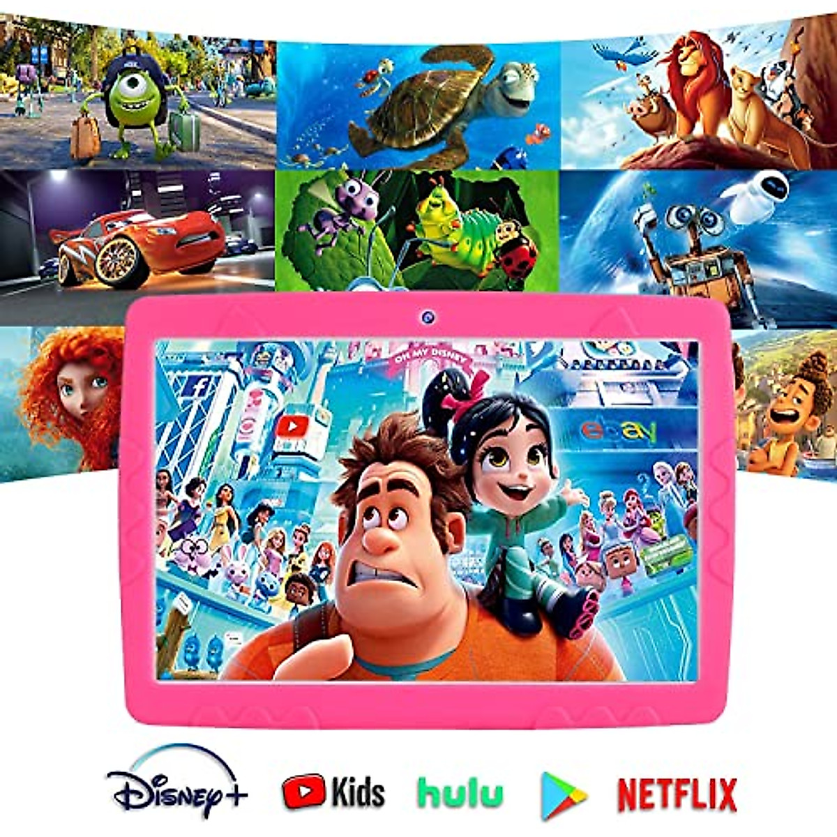 SANNUO 10 inch Kids Tablet,Android 10.0 RAM 3GB ROM 32GB 3G LET Dual SIM Card for Kids Education, Watch Movie and Play Game(Pink)