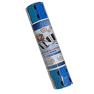 LuxurYou Non Slip Bathtub Mat | Double-Layered Shower Floor Mat with Suction Cups | EZ-Dry Construction | Non-Toxic, BPA, Latex, Phthalate, PVC Free (Wave)