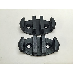 MARINE BOAT CANOE KAYAK PAIR of BLACK PC ZIGZAG ANCHOR CLEAT for BOW SAFETY LINE