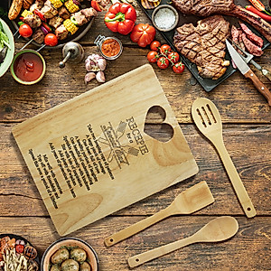 NOIENSI Dad Cutting Board Gifts - Recepie for a Special Dad - Gifts for Dad on Birthday - Dad Christmas Gifts - Engraved Gifts for Dads from Daughter or Son (Best Dad Ever)