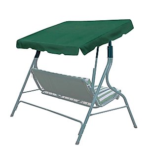 BenefitUSA Canopy Only 65"x45" Patio Swing Canopy Replacement Porch Top Cover Outdoor Seat Furniture (Green)