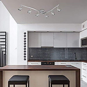 Globe Electric 59062 Grayson 6 Light 52-9/25" Wide S-Shape Track Lighting Kit wi, Brushed Steel