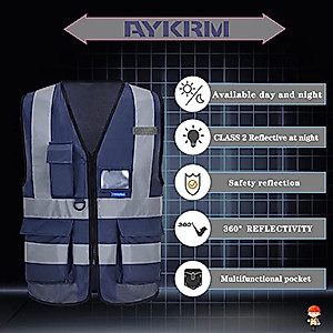 safety vest for women navy blue