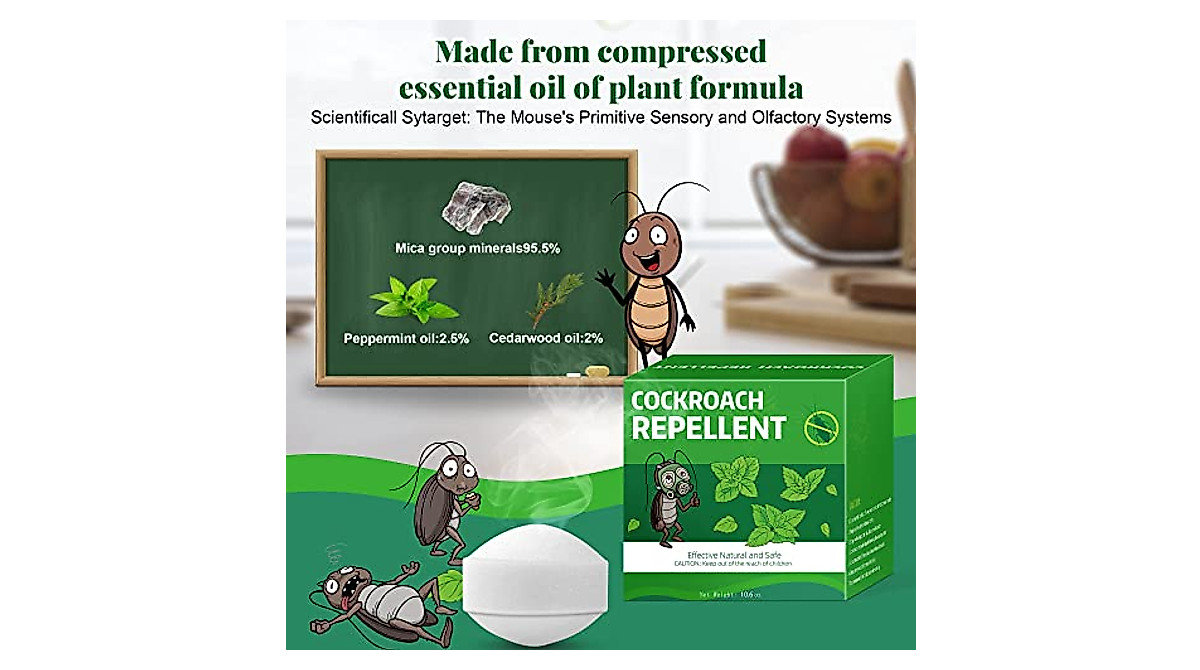 Natural Roach Repellent Set - Safe & Effective 12 Pieces