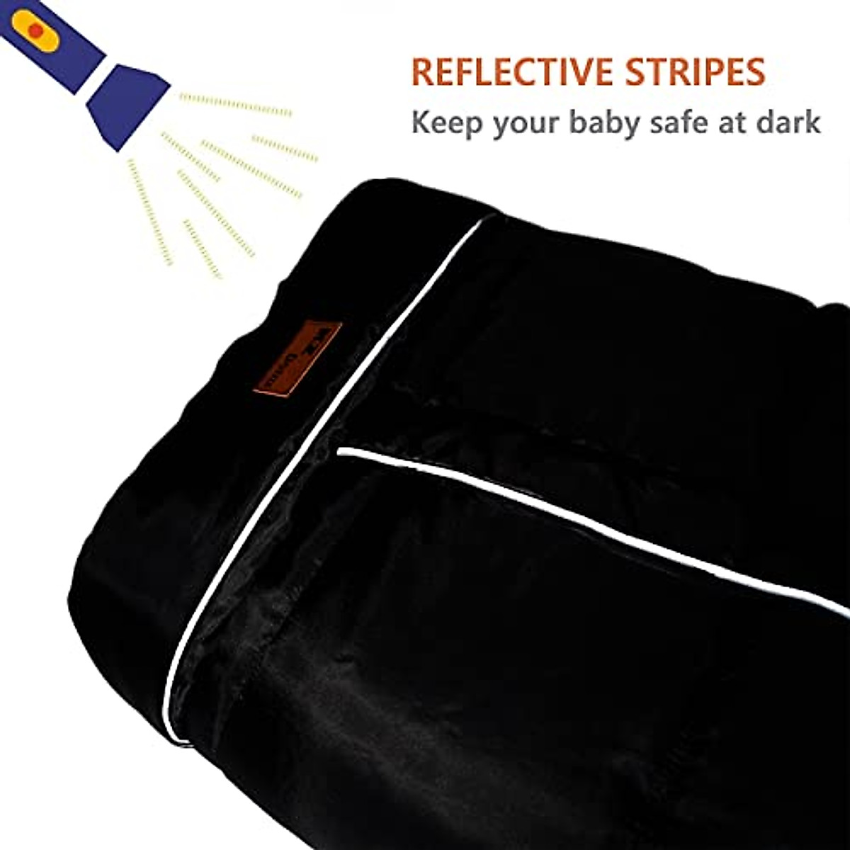 KZ Dotnz Winter Warm Stroller Footmuff, Waterproof Baby Stroller Bunting Bag, Centre and Botton Open for Easy in&Out, Universal Fit All Strollers, Pram