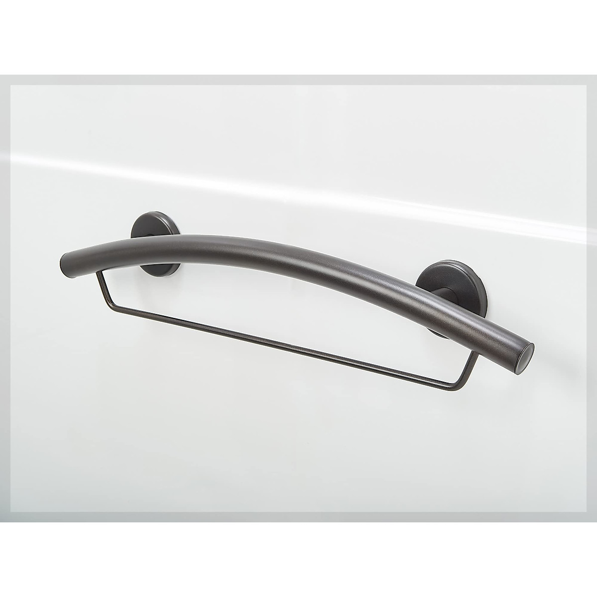 Curved Grab Bar and Towel Rack for Bathroom Shower Kitchen/304 Stainless/Oil Rubbed Bronze/ 24"x 5"