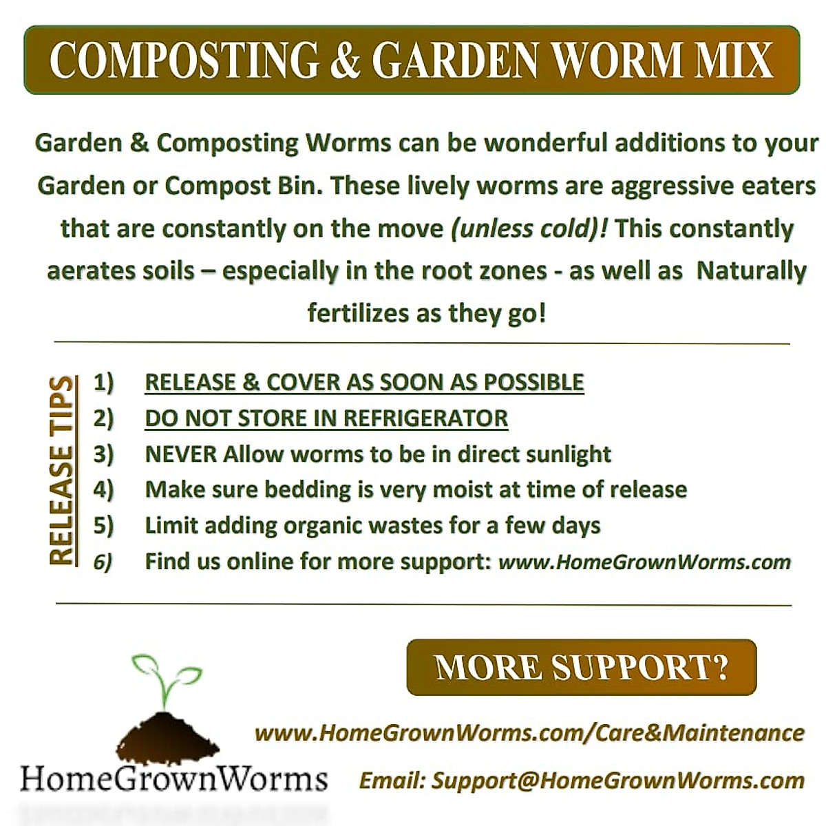 HomeGrownWorms - 250+ (1/4LB) Live Red Wiggler Composting Worms - Live Delivery Guaranteed - Vermicomposting Garden Red Wrigglers - Eisenia Fetida - Wiggle Worm Farm