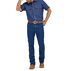 Wrangler Men's Cowboy Cut Slim Fit Jean, Prewashed Indigo, 30W x 36L