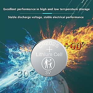 Nightkonic 40 - CR2025 Battery 3v Lithium Button Cell Coin 2025 Batteries