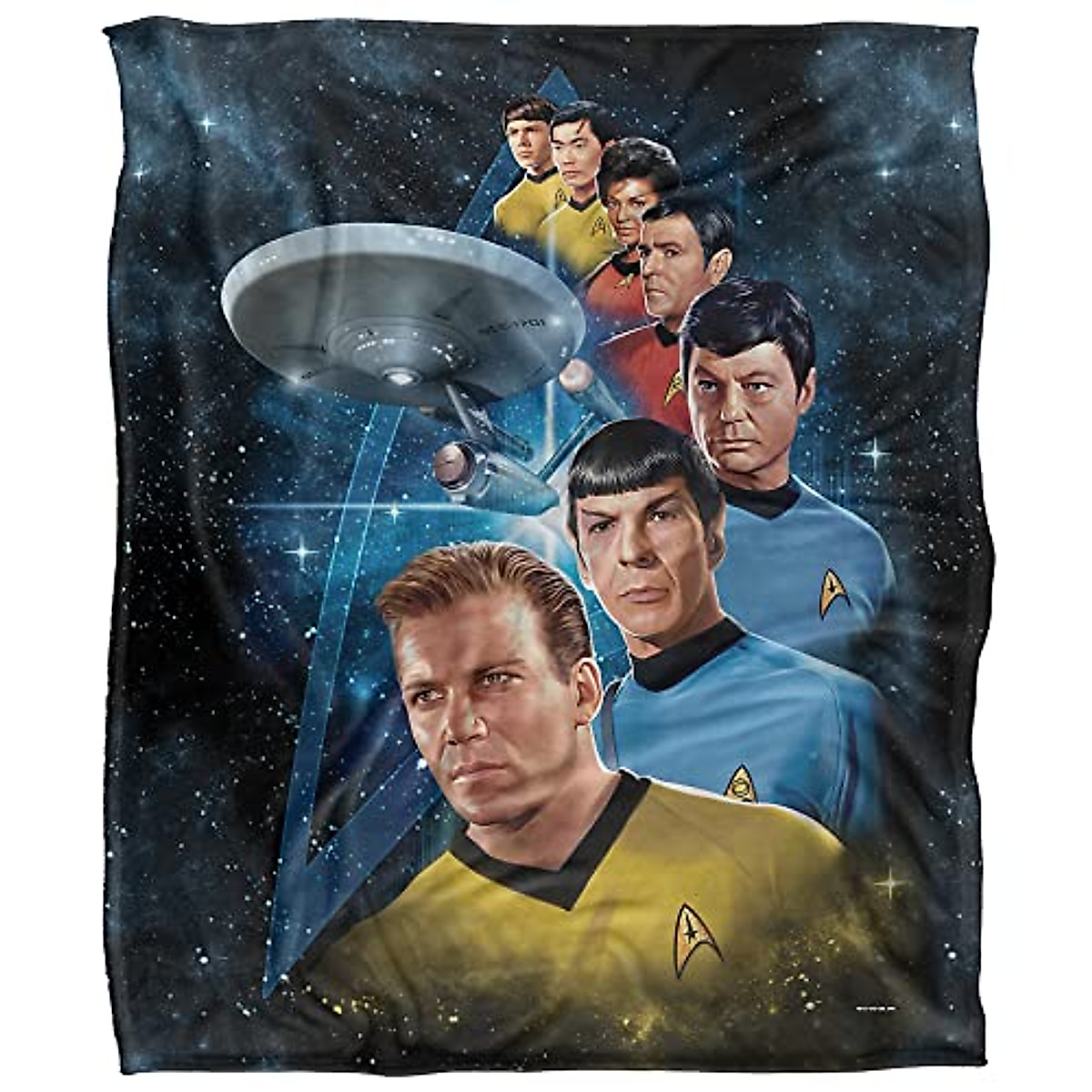 Star Trek Among The Stars Officially Licensed Silky Touch Super Soft Throw Blanket 50" x 60"