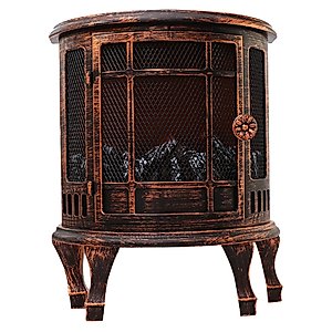 Fireplace Charcoal Lantern Electric Fireplace Simulated Flame Stove Heater LED Insert Electric Fireplace USB or Battery Powered Simulation Fireplace Lantern Fireplace Lamp Led (Coffee), 24N38L149T
