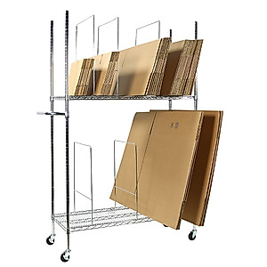Apollo Hardware Commercial Grade Chrome 2-Tier Wire Carton Storage Stand Unit