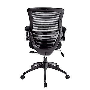Realspace® Calusa Mesh Mid-Back Chair, Black