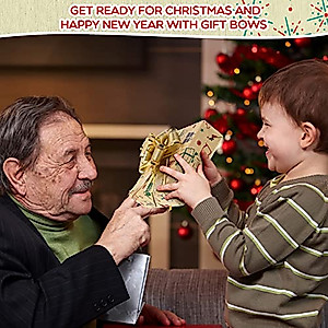 200 Pieces 3.5 Inch Mini Pull Bows Gift Wrapping Butterfly Knot Bows for Gift Wrapping Gift Bows Gold Gift Wrap Bows Decorative Bows for Holiday Wedding Birthday Presents Baskets Decorations