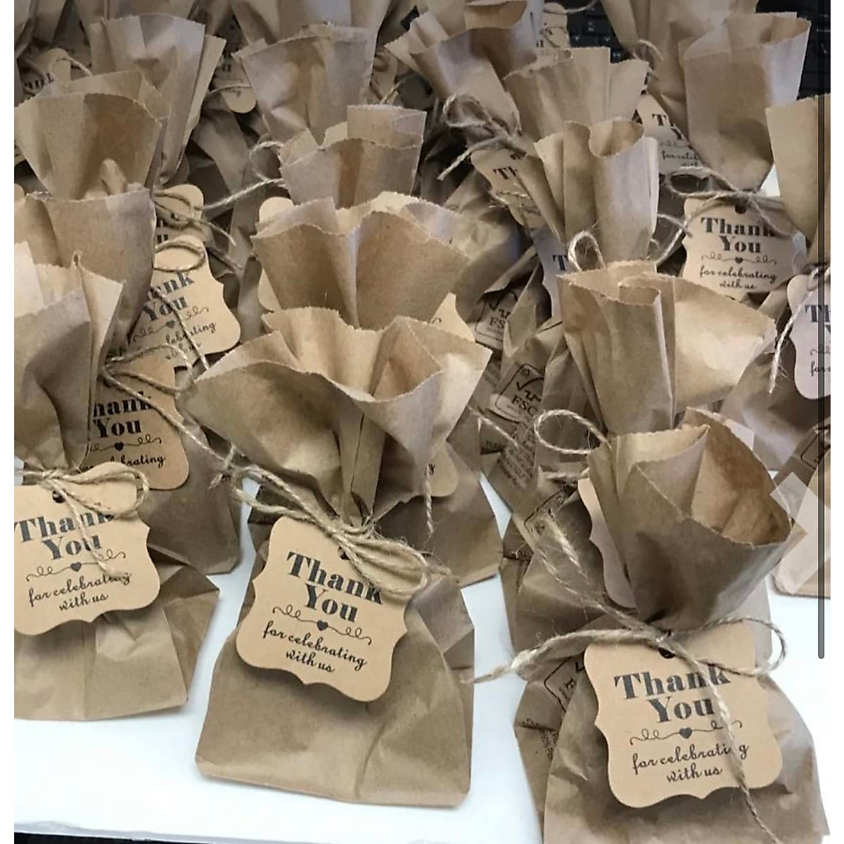 Takeout Essentials 1 Lb Mini Small Kraft Brown Paper Bag 6.87" x 3.5" x 2.37" (100 Count)