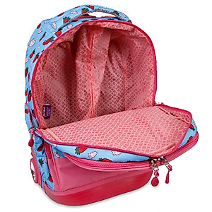 J World New York Kids' Duo Rolling Backpack with Lunch Box Set, Strawberry, One Size