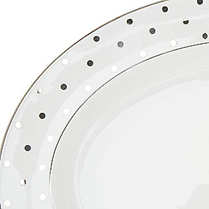 Kate Spade New York Larabee Road Platinum 16" Ovalplatter, 4.05 LB, Metallic
