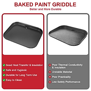 Griddle Plate for Ninja Woodfire Pro OG800 OG900 Series, Flat Top Griddle Plate for Ninja XSKGRDPLT Woodfire Pro Connect XL OG951 OG952 OG850 Outdoor Grill, Non-Stick Griddle Pan