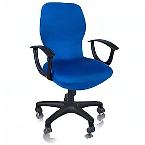 Deisy Dee Computer Office Chair Covers Pure Color Universal Chair Cover Stretch Rotating Chair Slipcovers Cover ONLY Chair Covers C098 (RoyalBlue)