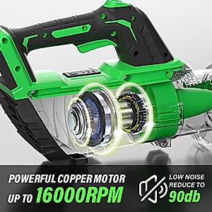 Leaf Blower Cordless Battery and Charger SOYUS 20V Blowers for Lawn Care 350CFM Leaf Blower Battery Operated for Leaf Blowing Debris Dust Cleaning Snow Blower 2PCS 2.0Ah Batteries Included