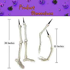 GiftExpress Creepy Life Size Ground Breaker Skeleton for Halloween Yard Decorations