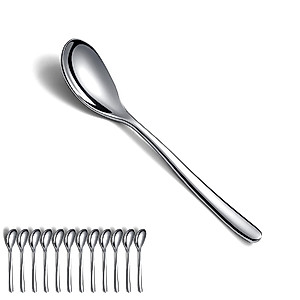 Kyraton Teaspoons Set of 12, Stainless Steel Coffee Spoon, Spresso Spoons for Home, Restaurant, Hotel, Parties, Dishwasher Safe