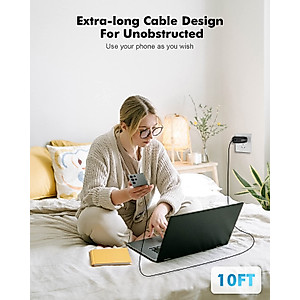 25W Fast Charge Type C Samsung Super Fast Charging 2 Pack with 10FT USB C Cable Charger for Samsung Galaxy S23 Ultra Charger S23/S23+/S22 Ultra/S22+/S22/S21/S20/Z Fold 4,3/Z Flip 4,3 S10/S9/S8