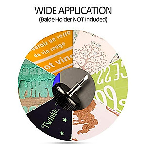 HQMaster 60 Degree Tungsten Steel Lettering Blade Vinyl Cutter Blades for Roland Cutting Plotter, Blue Cap Pack of 10