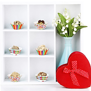 600 count Cupcake Baking Cups Muffin Cupcake Liners Candy Cup Mini Colorful Cupcake Wrappers Rainbow Combo Disposable Baking Cups Set for Birthday Party Wedding Cake Paper Cup Greaseproof Paper