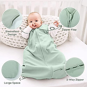 Looxii Baby Sleep Sack 18-24 Months 2 Pack 100% Cotton Baby Wearable Blanket 0.5TOG Toddler Sleeping Bag with 2-Way Zipper