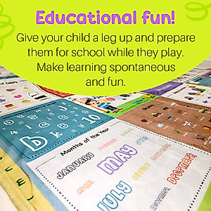 Birdy Boutique - Learning Blanket® - Kindergarten Readiness - Cozy Soft Minky - Great for Early Readers, Homeschoolers, PreK, Kindergarten - 50" X 60"