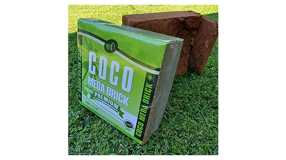 Coco Coir Mega Brick - Organic 11 lb Compressed Soil