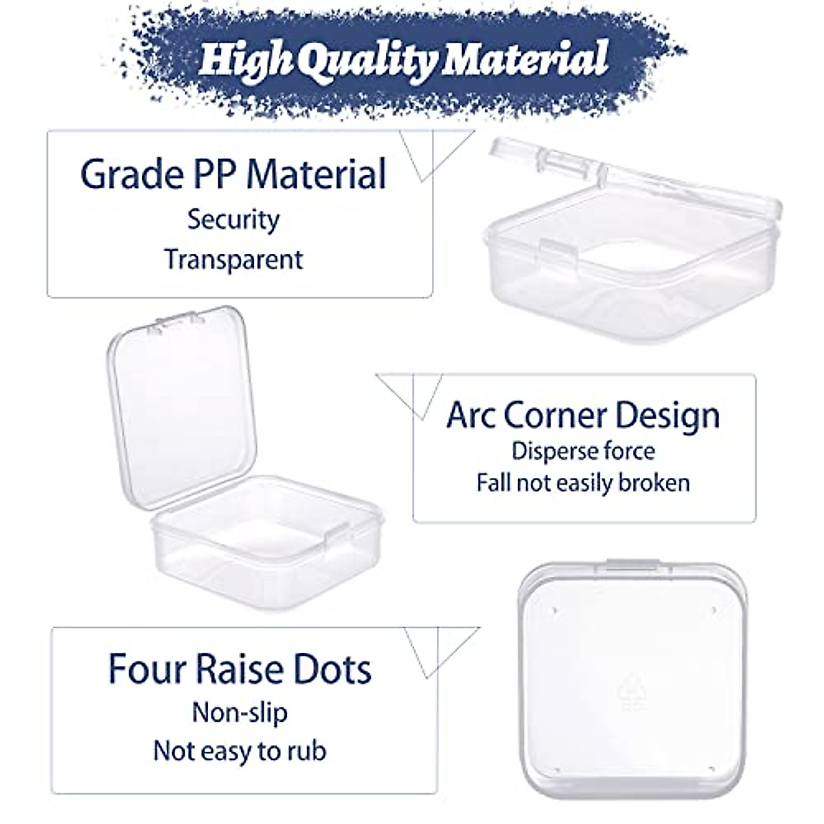 26 Pack Mini Clear Plastic Bead Storage Containers Organizers with Lids Diamond Painting Storage Cases for Small Items Jewelry Beads Art Accessories Organizing Bin Box for Crafts Screws Drill Keepers